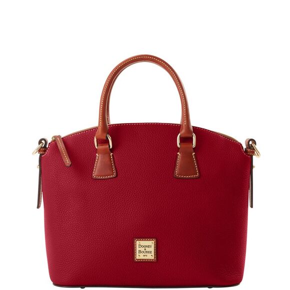 Dooney & Bourke | Bags | Dooney Bourke Pebble Grain Domed Satchel Wine ...